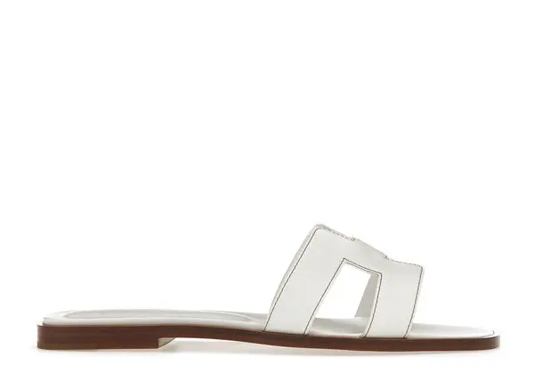 Hermès - Oran Sandal Blanc Box Calfskin Leatherin