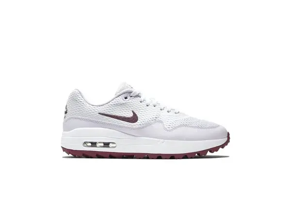 Nike Air Max 1 Golf Sneakers - White/barely Grape/villain Red
