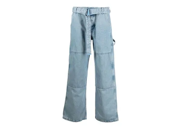 Off-White Wide-leg Denim Jeans With Belt