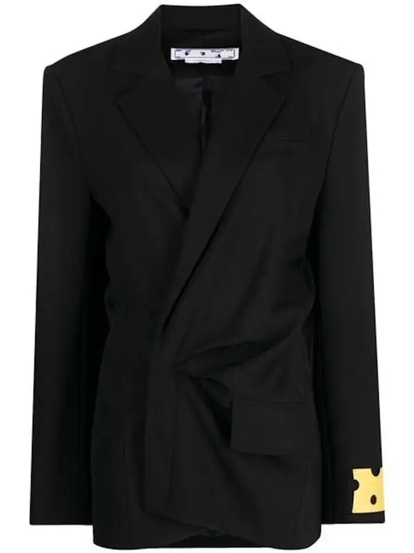 Off-White Dry Wool Twist Blazer Dress