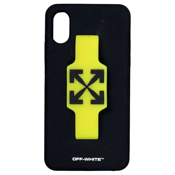 Off-White Finger Grip Iphone Xs Case - Black/yellow