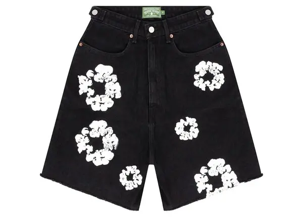 DENIM TEARS The Cotton Wreath Jean Short - Black