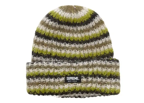 Supreme Loose Stripe Beanie - Olive