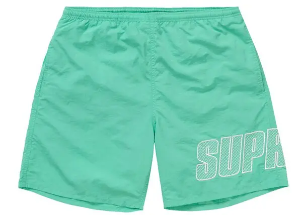 Supreme Logo Applique Water Short - Mint