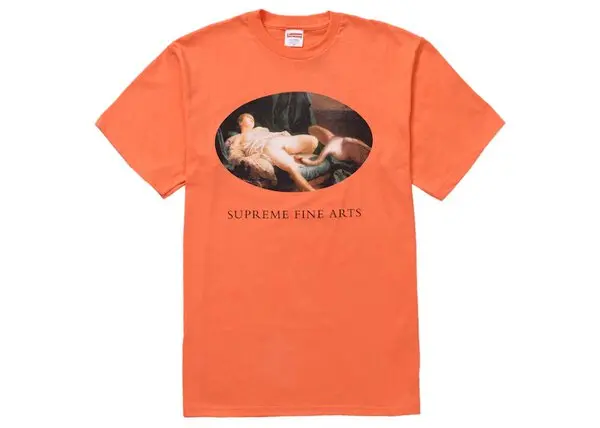 Supreme Leda And The Swan Tee Shirt - Neon Orange