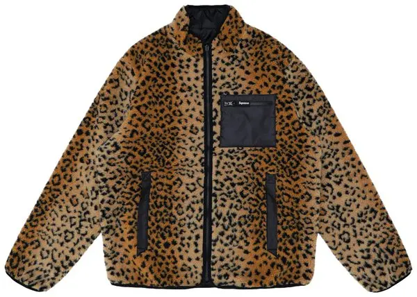 Supreme Leopard Fleece Reversible Jacket