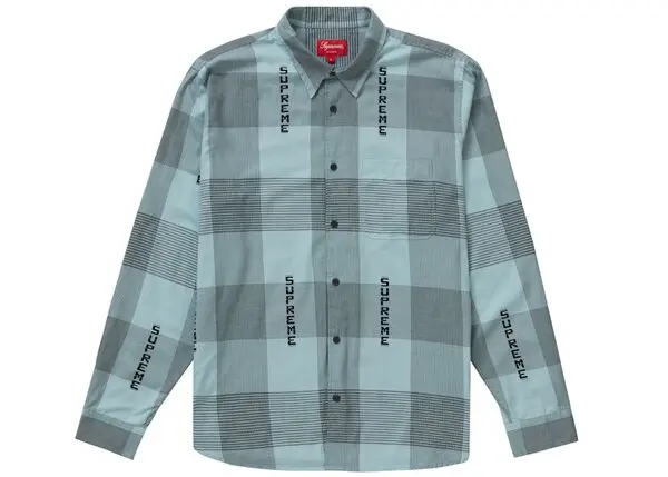 Supreme Logo Plaid Shirt