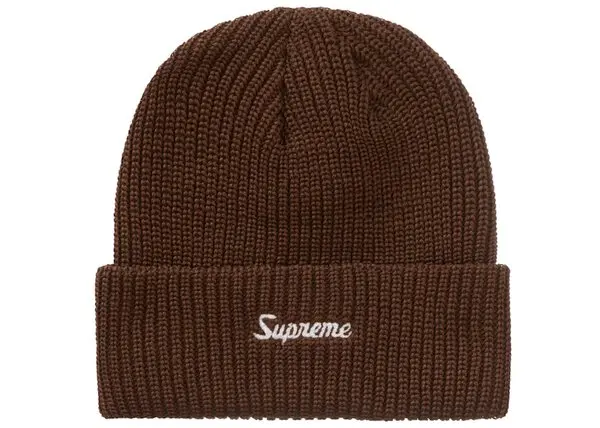 Supreme Loose Gauge Beanie - Brown