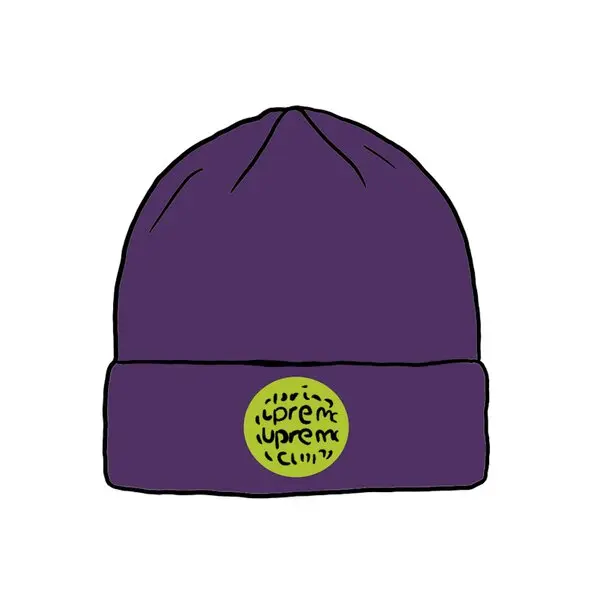 Supreme Lenticular Patch Beanie - Purple