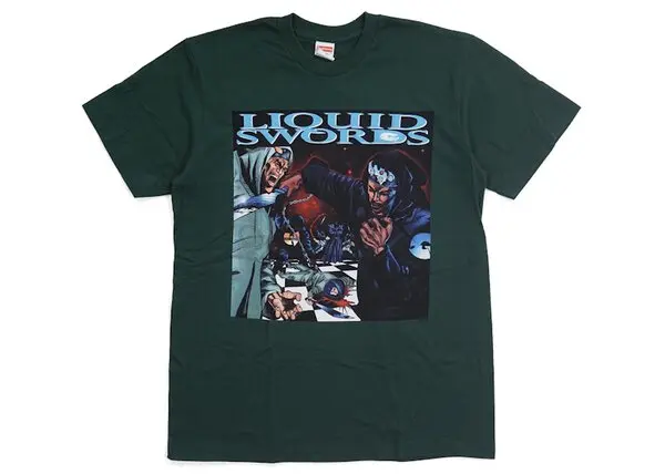 Supreme Liquid Swords Tee Shirt - Dark Green