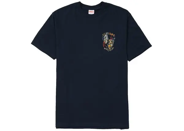 Supreme Laugh Now Tee Shirt - Navy Blue