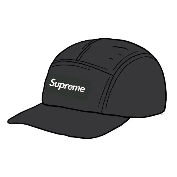 Supreme Linen Camp Cap - Black