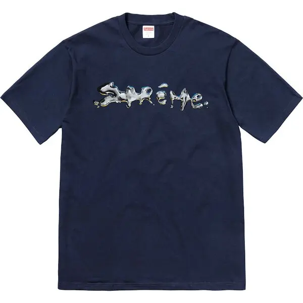 Supreme Liquid Tee Shirt - Navy Blue