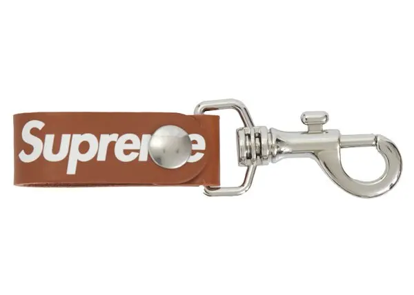 Supreme Leather Key Loop - Brown