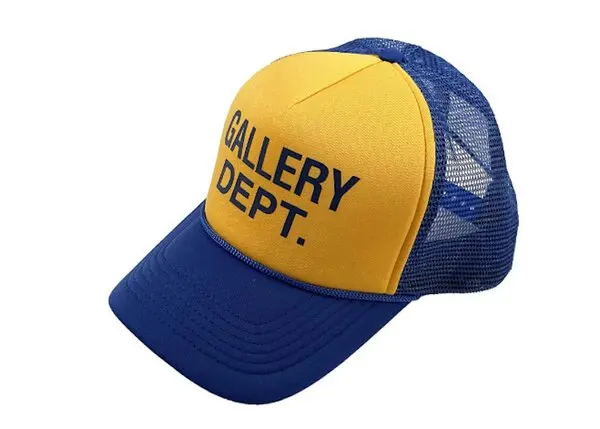 GALLERY DEPT. Logo Trucker Hat - Blue Yellow