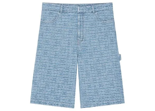 Givenchy 4g Denim Carpenter Bermuda Shorts
