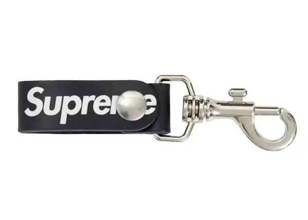 Supreme Leather Key Loop - Black