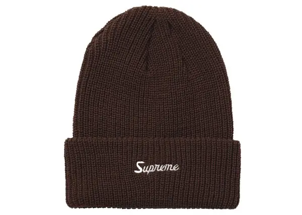 Supreme Loose Gauge Beanie - Brown