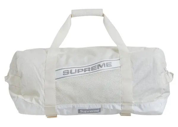 Supreme Logo Duffle Bag - White