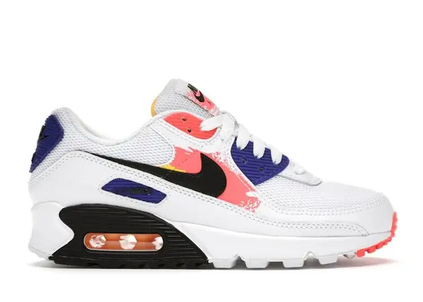 Nike Air Max 90 Brushstroke Pack - White/black/hyper Royal