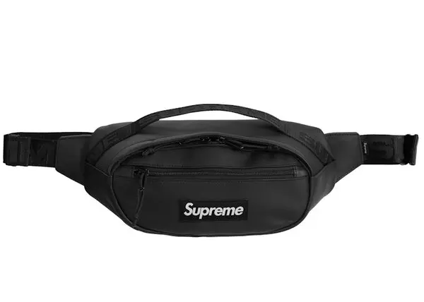 Supreme Leather Waist Bag - Black
