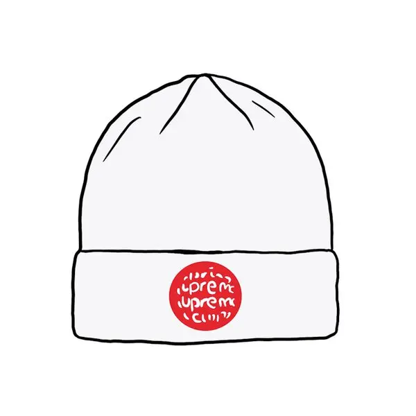 Supreme Lenticular Patch Beanie - White