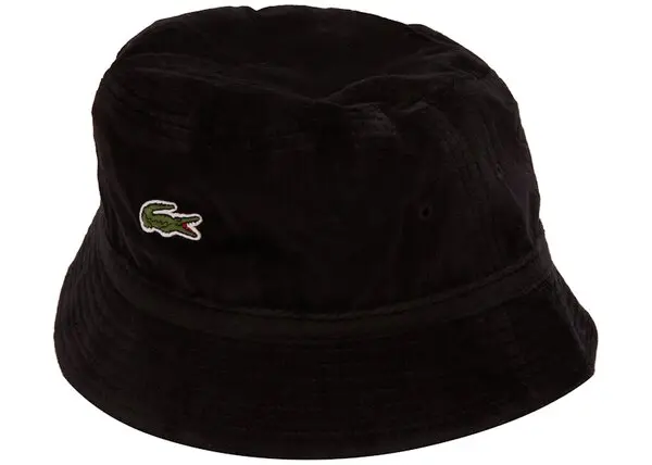 Supreme Lacoste Velour Crusher Hat - Black