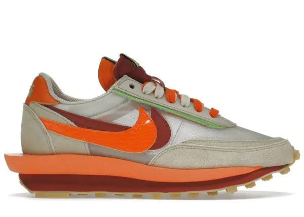 Nike Ldwaffle Sacai Clot Sneakers - Net/orange Blaze/deep Red