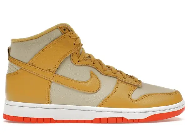 Nike Dunk High Safety Orange - Team Gold/wheat Gold