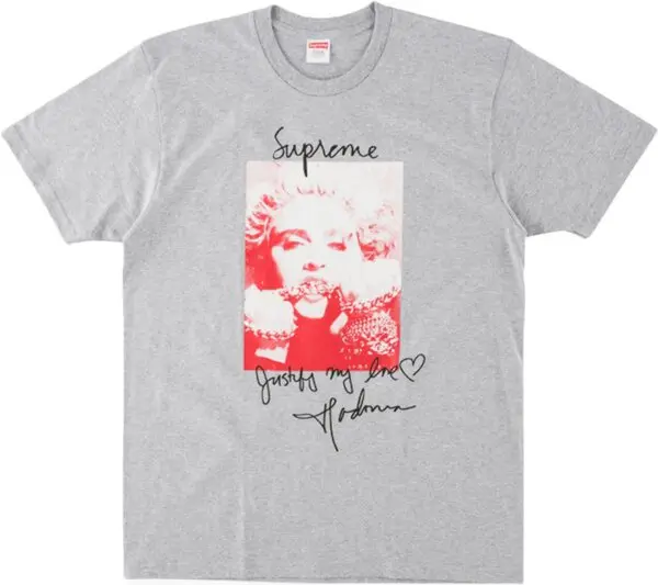 Supreme Madonna Tee Shirt - Heather Grey