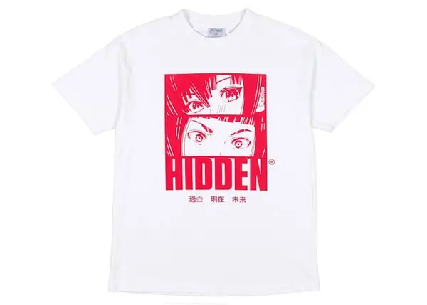 HIDDEN NY Anime Tee Shirt - White/fuschia