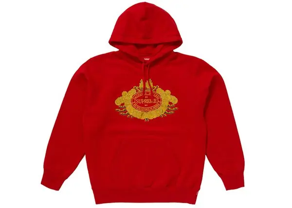 Supreme Love Or Hate Hooded Sweatshirt - Red