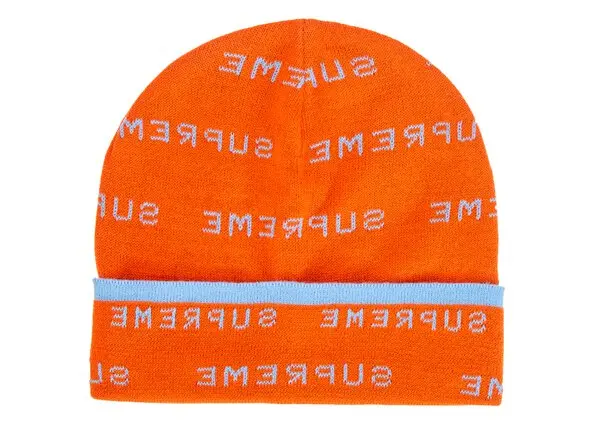 Supreme Logo Repeat Beanie - Orange