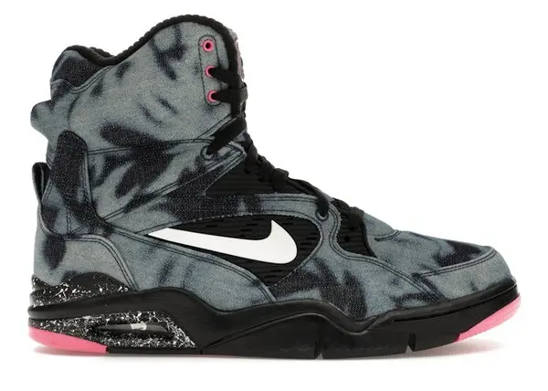 Nike Command Force Bleached Denim Sneakers - Black/white/pink Pow