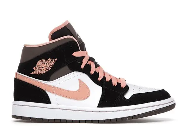 JORDAN 1 Mid Peach Mocha Sneakers - White/apricot/agate
