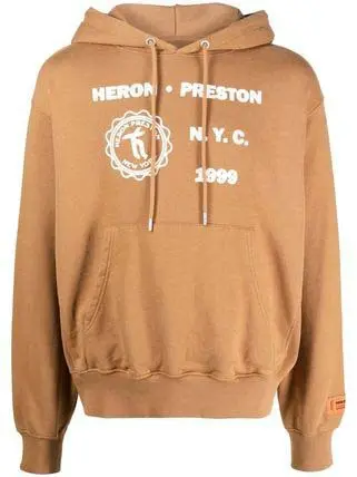 Heron Preston Medieval Heron Hoodie - Brown