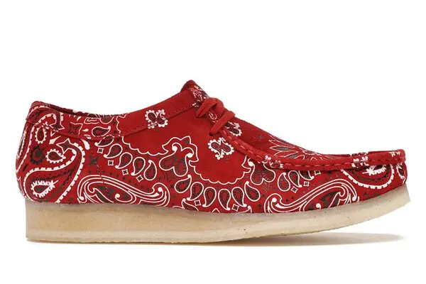 Clarks Wallabee Bandana Shoes - Red