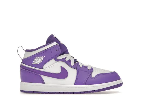 JORDAN 1 Mid Sneakers - Purple Venom/white