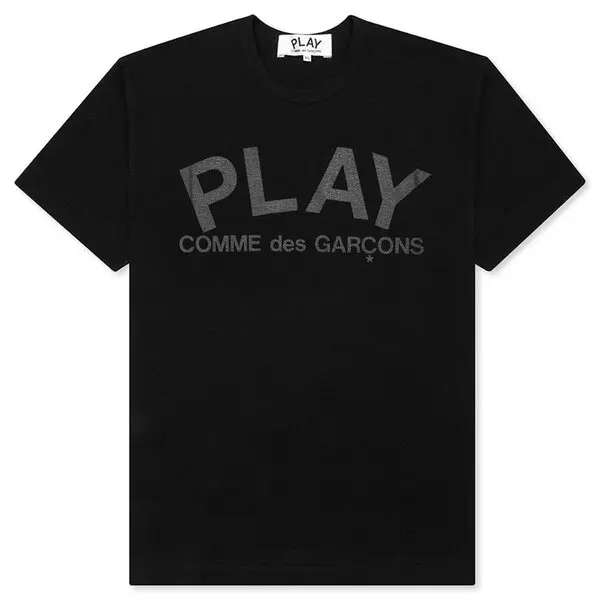 Play Comme Des Garcon Text T-shirt - Black