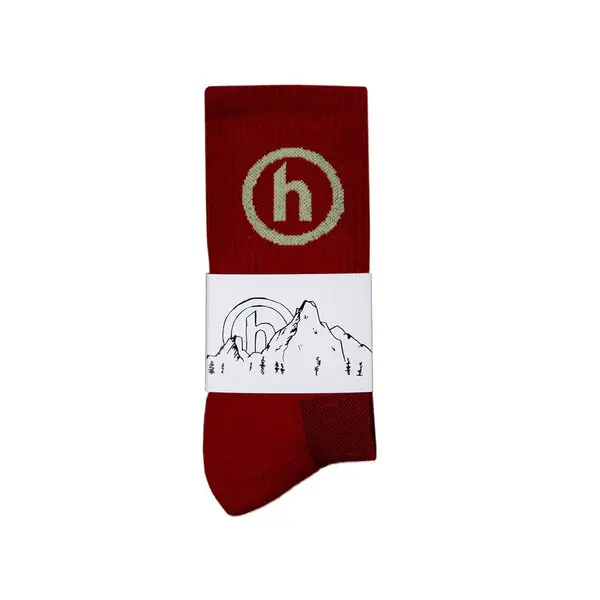 HIDDEN NY Crew Socks - Burgundy