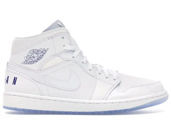 JORDAN 1 Mid Pure Sneakers - White/concord