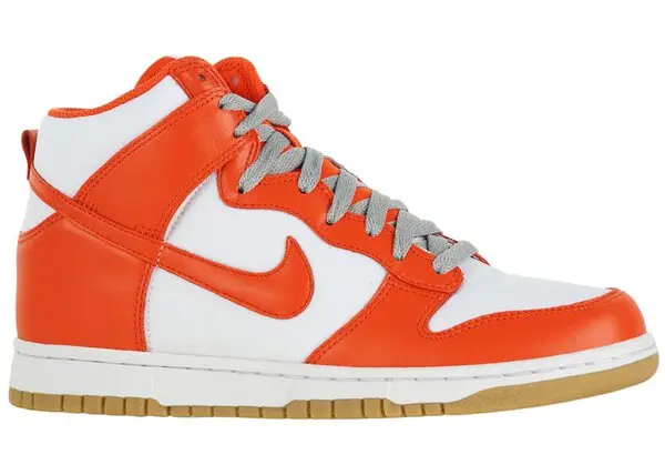 Nike Dunk High Syracuse Gum - White/team Orange/matte Silver