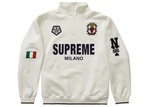 Supreme Milano Half Zip Pullover - White
