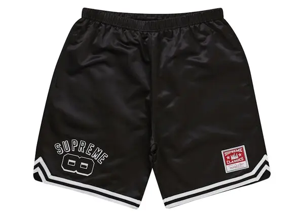 Supreme Mitchell & Ness Satin Basketball Short - Black