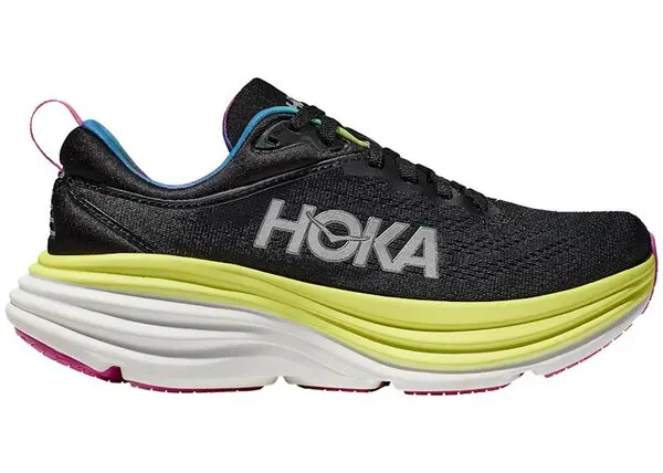 Hoka One One Bondi 8in - Black/citrus
