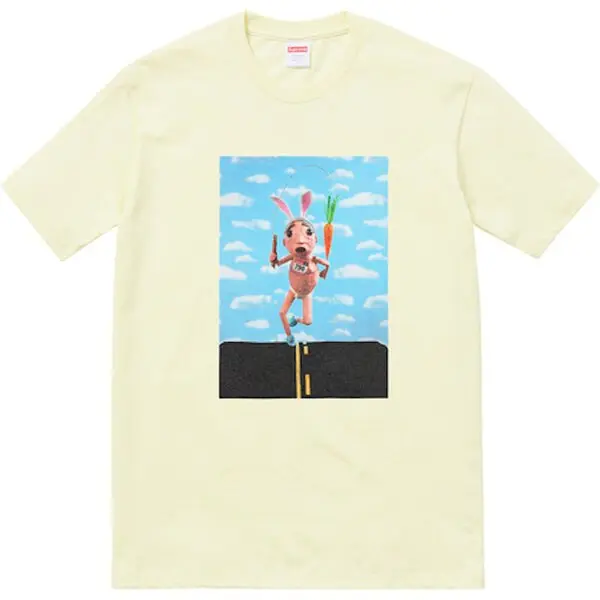 Supreme Mike Hill Runner Tee Shirt - Pale Yellow