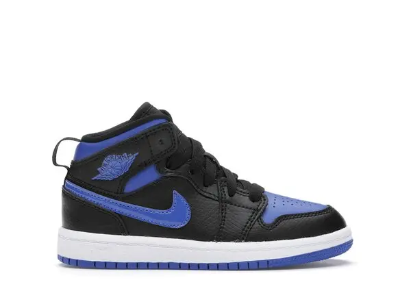 JORDAN 1 Mid Sneakers - Black/white/hyper Royal