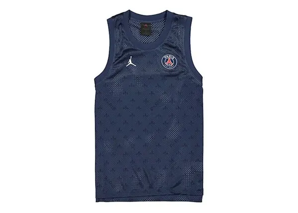 JORDAN X Paris Saint Germain Psg Mesh Jersey - Midnight Navy Blue/white