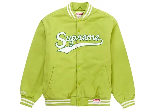 Supreme Mitchell & Ness Doughboy Twill Varsity Jacket - Green