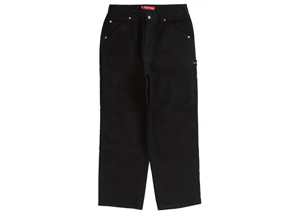 Supreme Moleskin Double Knee Painter Pant - Black